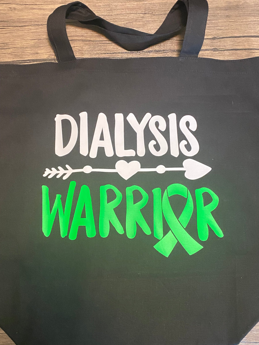 Pullover Pal Black Large & Medium tote Bags for Dialysis Patients